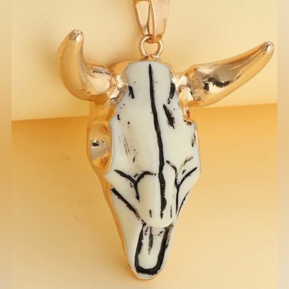 Jewelry | Bull Skull Horned Gothic Skeleton Cow Heifer Longhorn Western ...